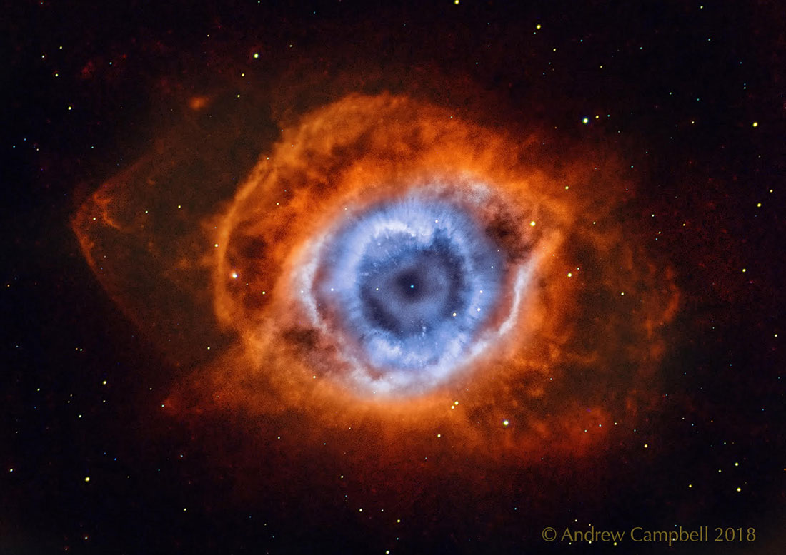 La nebulosa de la hélice en hidrógeno y oxígeno | Telescopios Chile