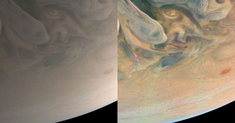 Las impresionantes imágenes que muestran los colores reales de Júpiter ...